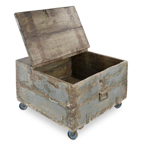 Storage Box on Wheels in Weathered Wood for sale at Pamono