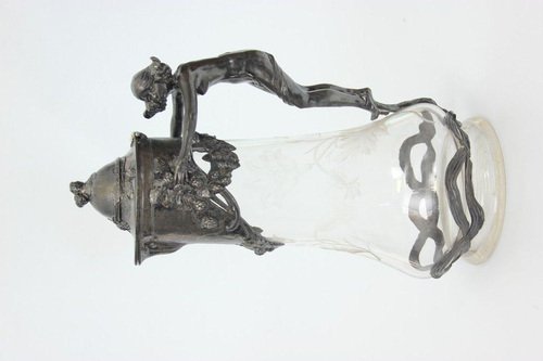 20th Century Glass & Metal Candleholder for sale at Pamono
