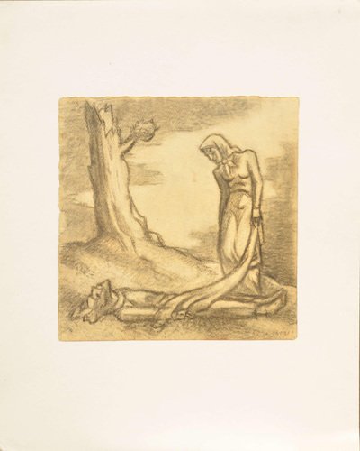 Niklavs Strunke, Painting Refugees, 20th Century, Artwork on Paper for ...