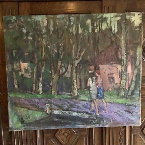 Janis Sudmalis, In una passeggiata nel parco, Dipinto su tela in ...