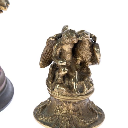 19th Century Victorian Grand Tour Bronze Bovine & Bacchus Inkwell for ...