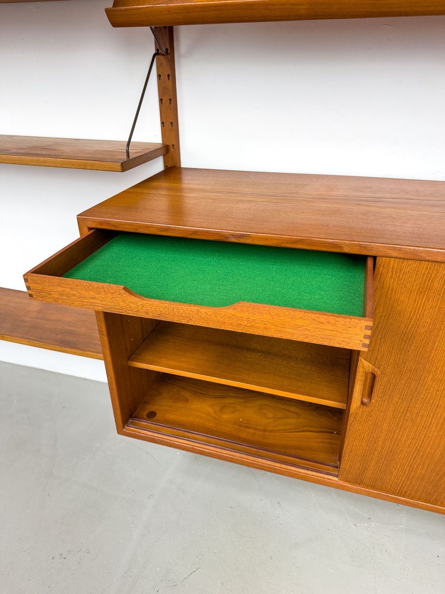 Teak Wall System by Sven Ellekaer for Albert Hansen, 1960s for sale at Pamono