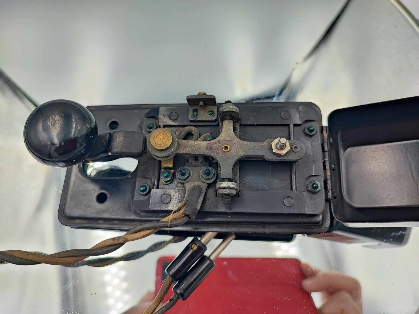 Art Deco Bakelite Key for Morse Code, 1940s for sale at Pamono