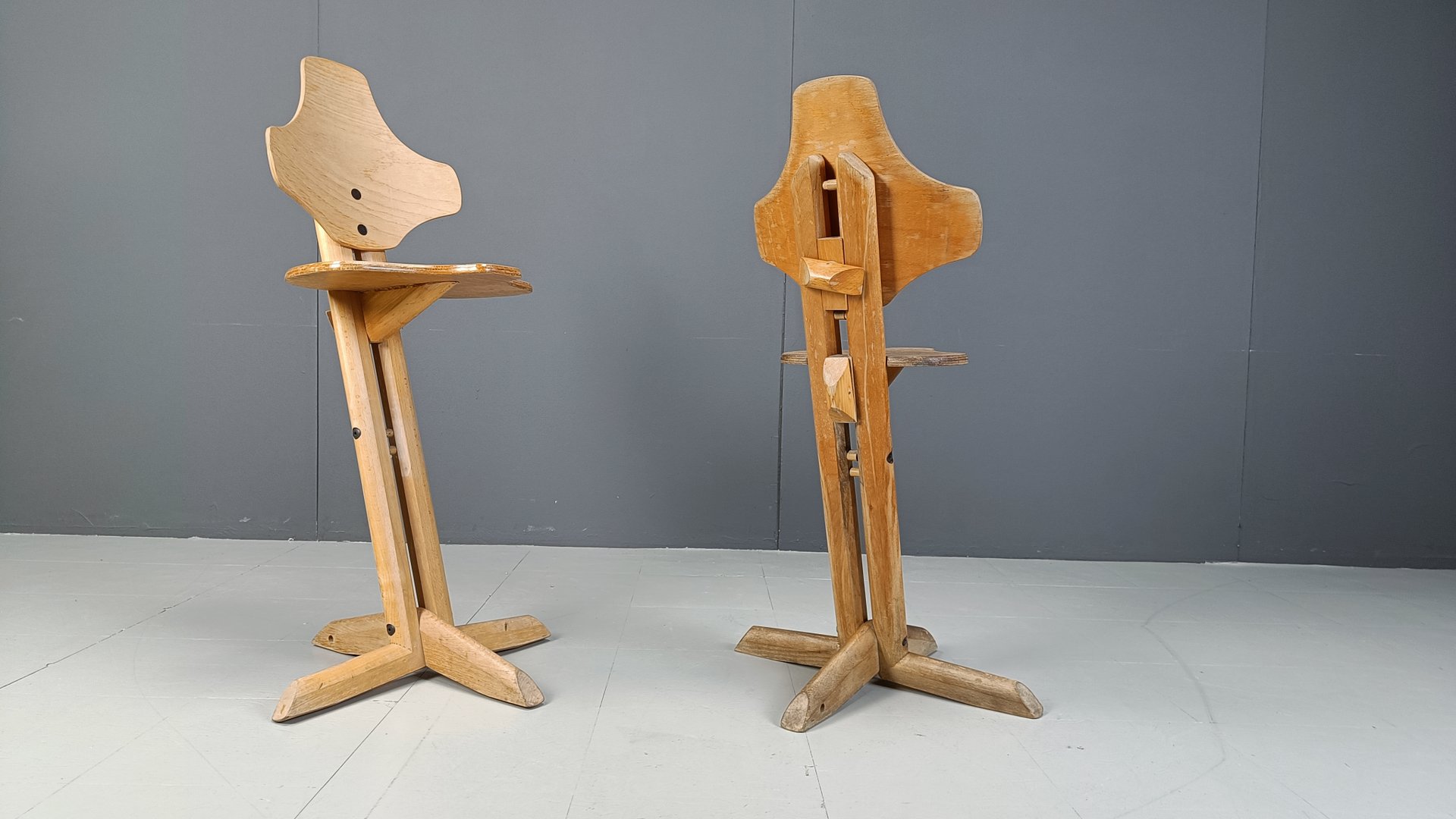Set of Plywood Ergonomical Chairs from Rybo Rykken & Co. for sale at Pamono
