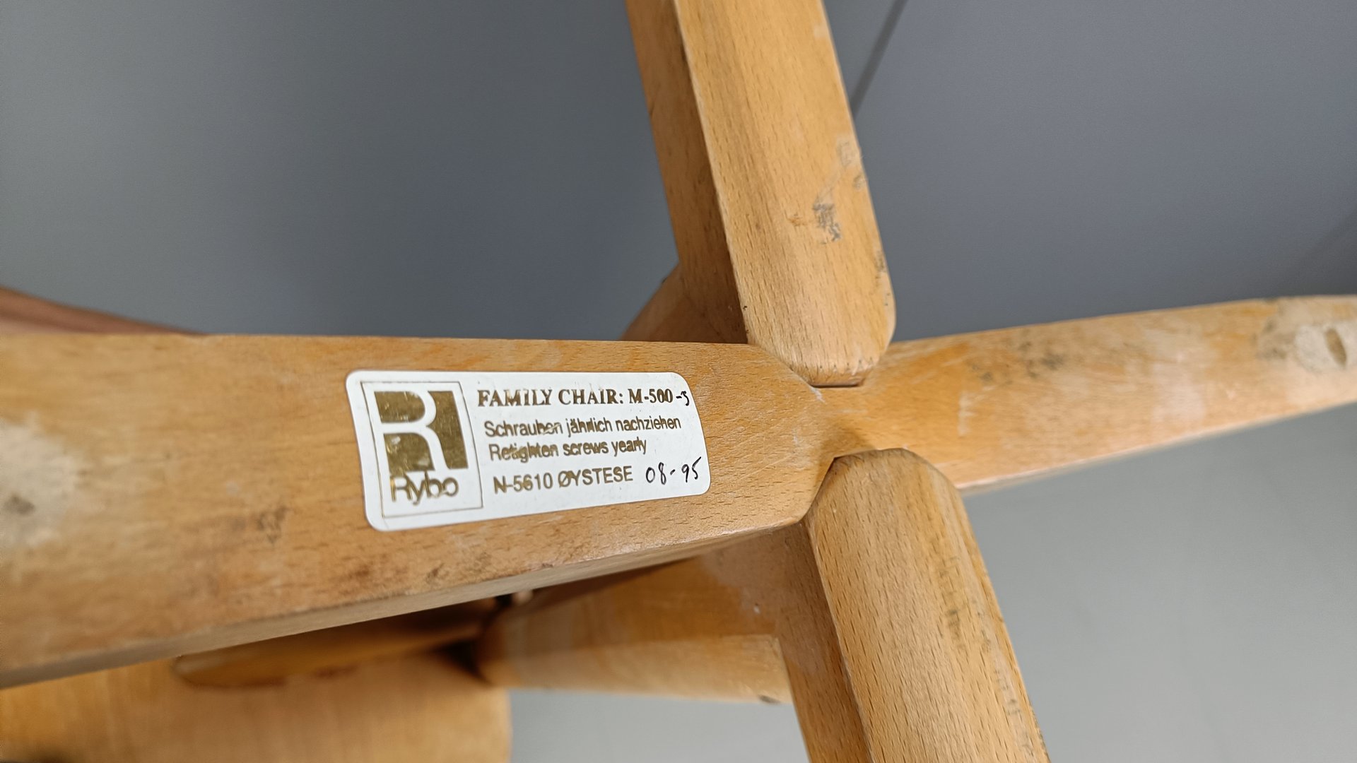 Set of Plywood Ergonomical Chairs from Rybo Rykken & Co. for sale at Pamono