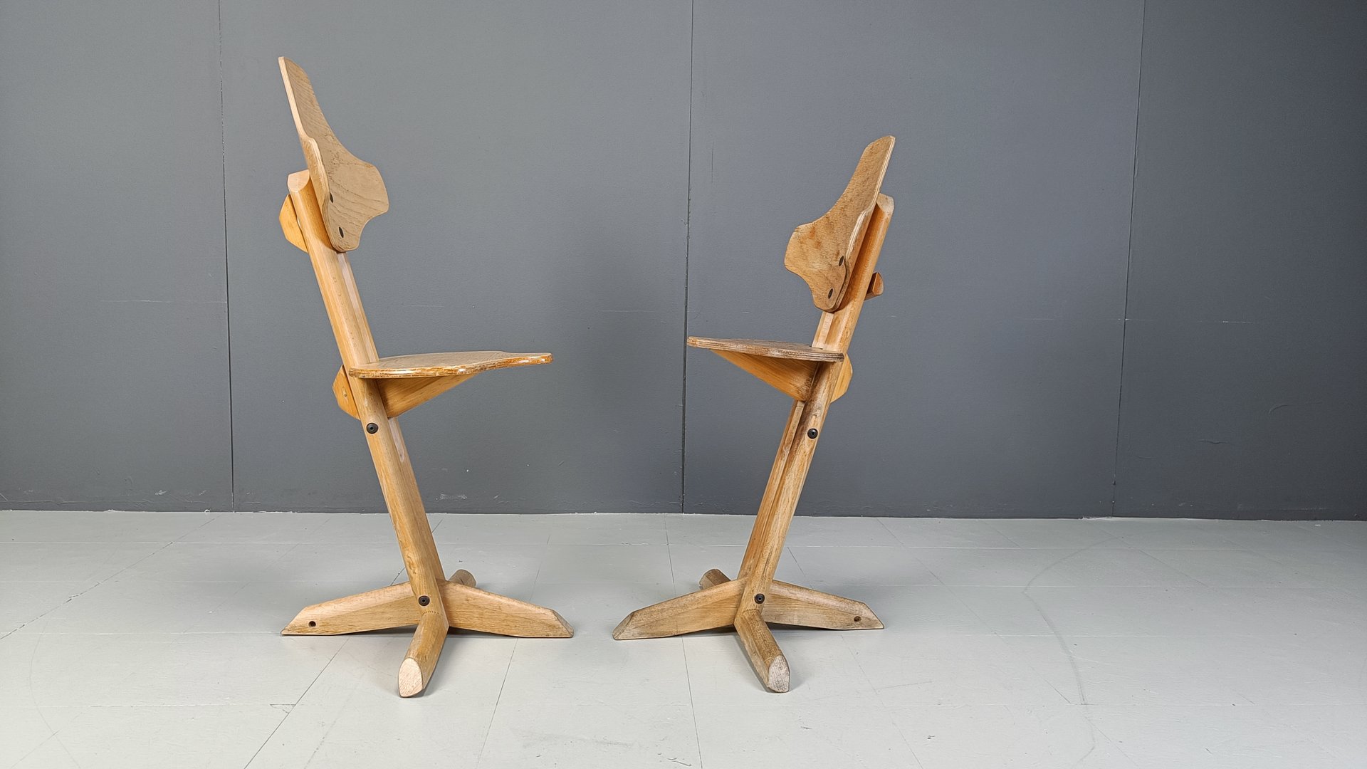 Set of Plywood Ergonomical Chairs from Rybo Rykken & Co. for sale at Pamono