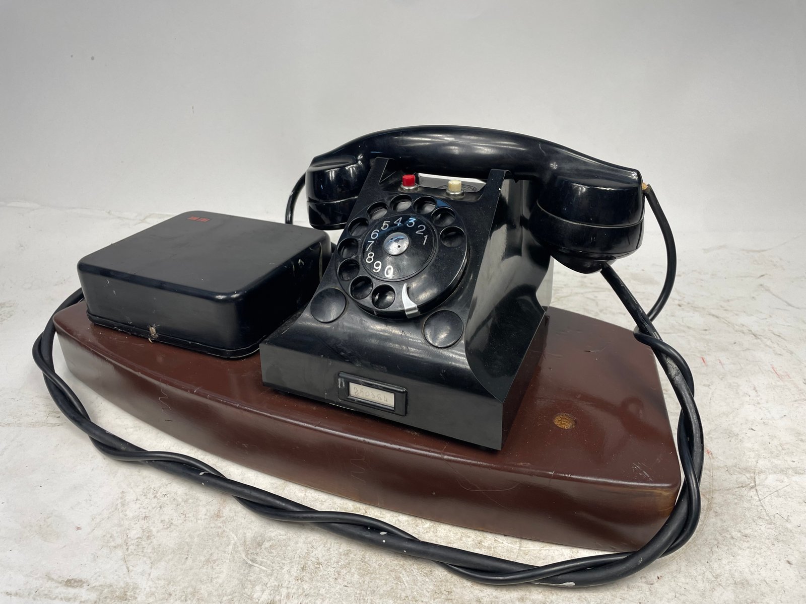 Vintage Bakelite Rotary Telephone with Wooden Base, 1930s for sale at ...
