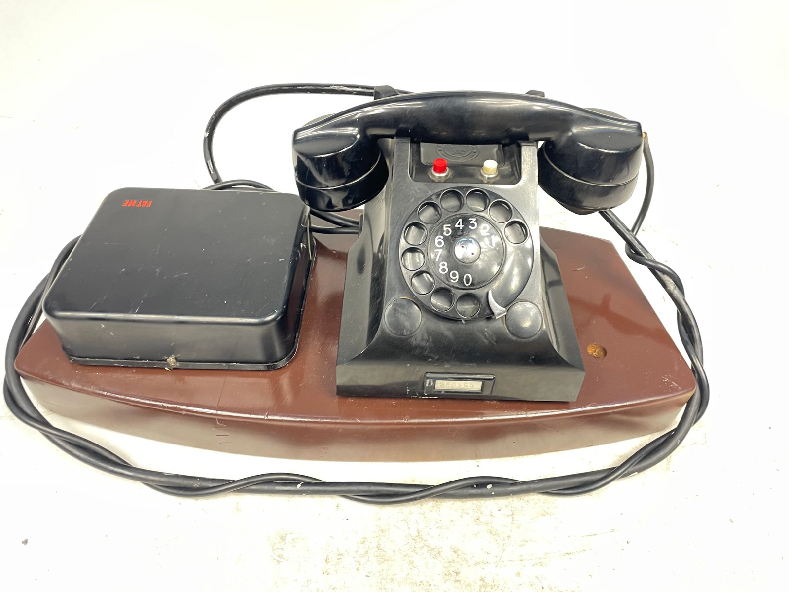 Vintage Bakelite Rotary Telephone with Wooden Base, 1930s for sale at ...