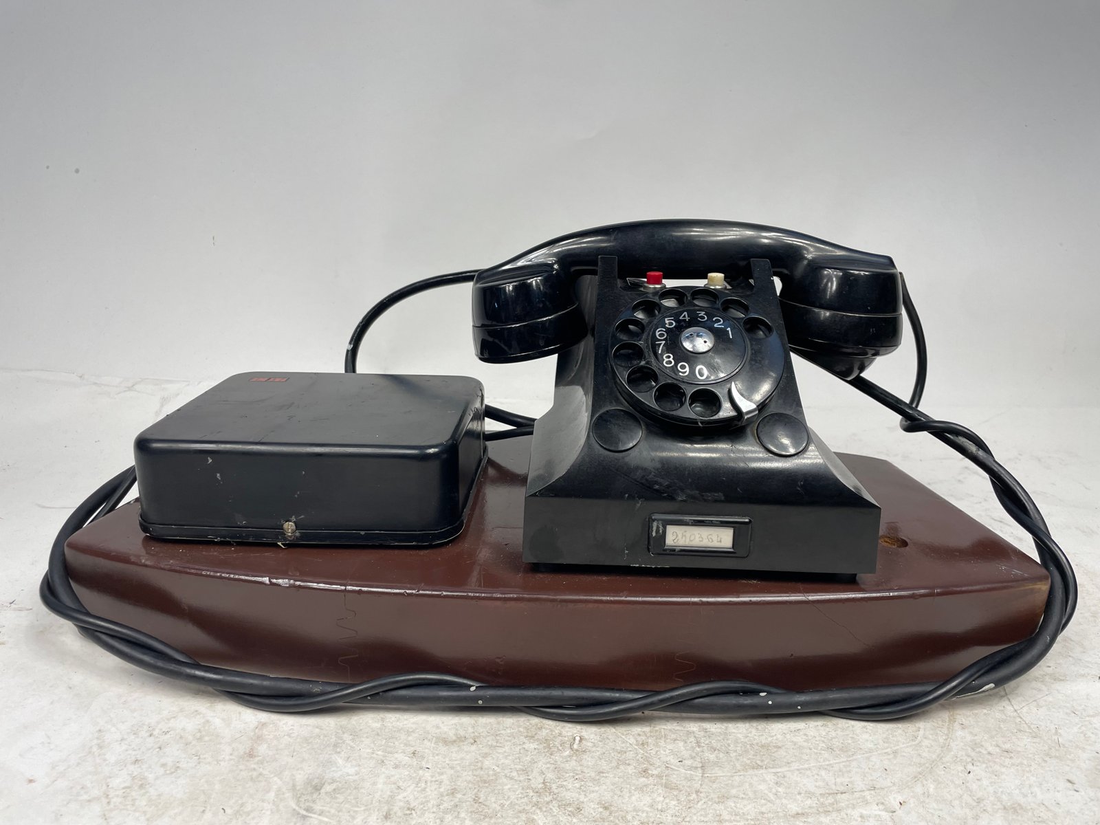 Vintage Bakelite Rotary Telephone with Wooden Base, 1930s for sale at ...