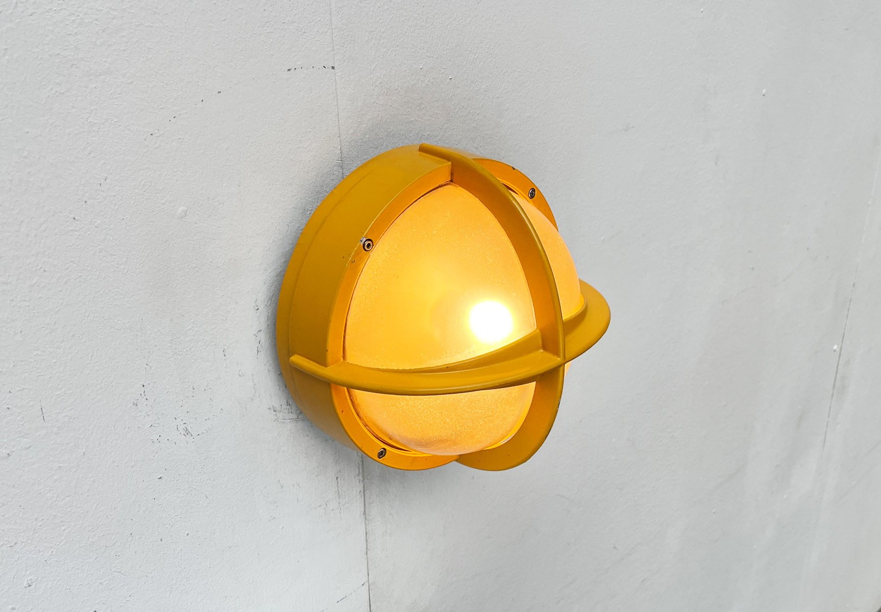 Mid-Century Danish Model Pirat Metal Outdoor Wall Lamp by Eva Koppel ...
