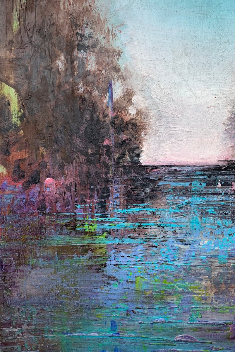 Barbara Hubert, Landscape II, 2024, Oil on Board for sale at Pamono