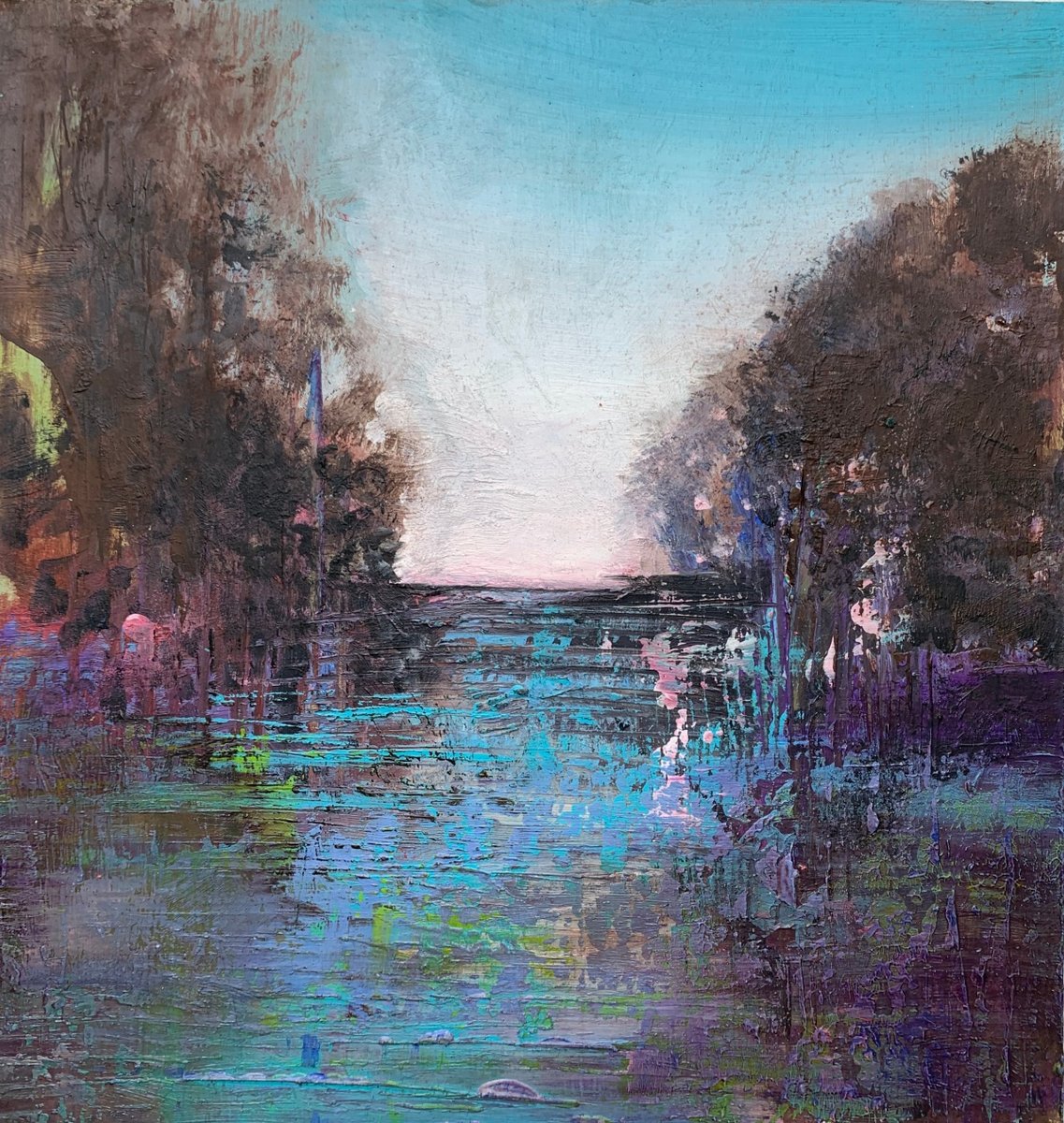 Barbara Hubert, Landscape II, 2024, Oil on Board for sale at Pamono