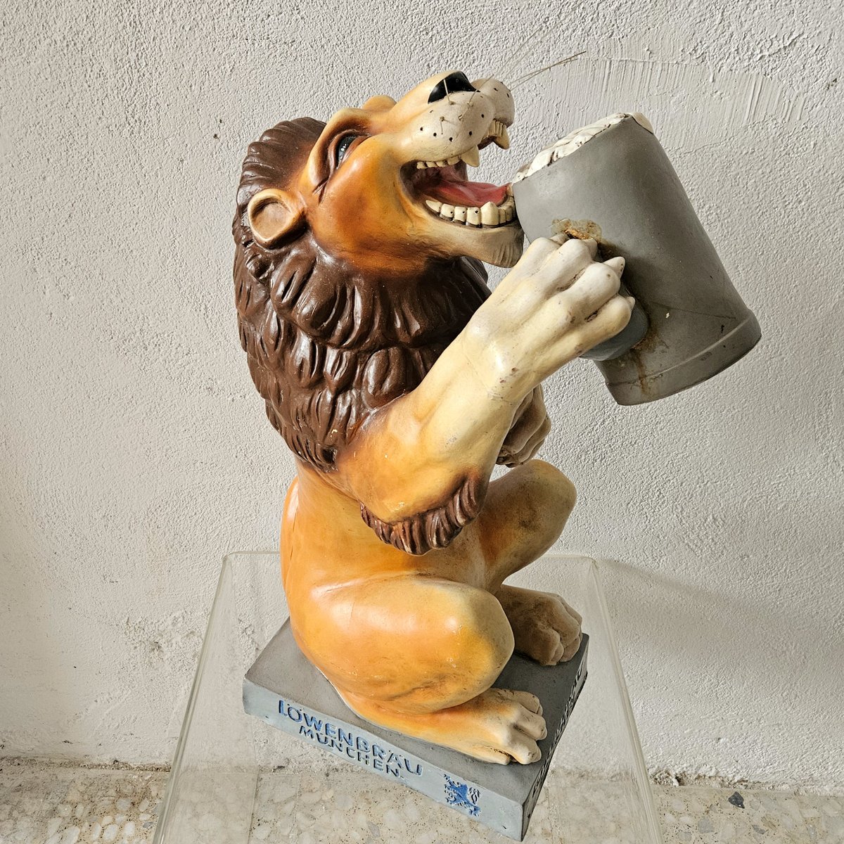 Vintage Advertising Figure of the Löwenbrauerei Munich, 1950s for sale ...