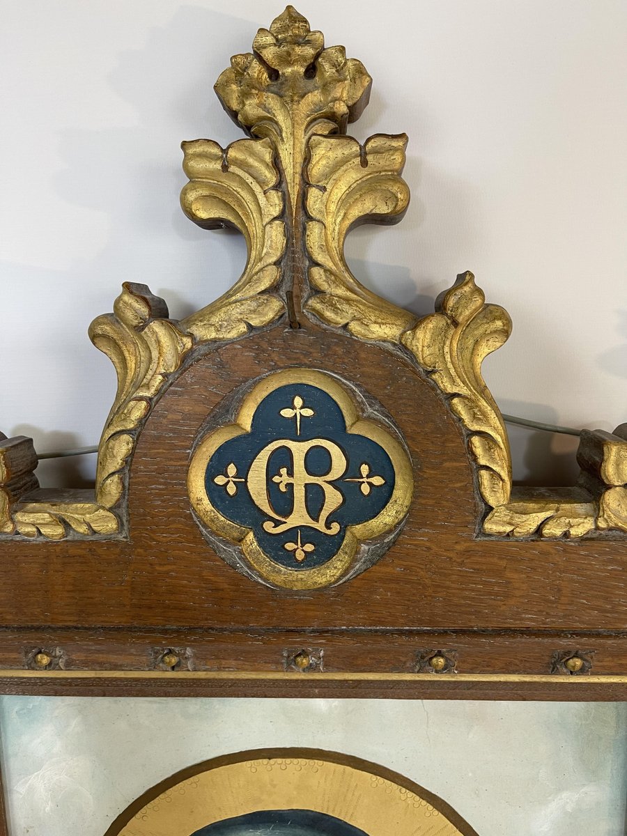 Large Religious Triptych Virgin Mary, 1800s for sale at Pamono