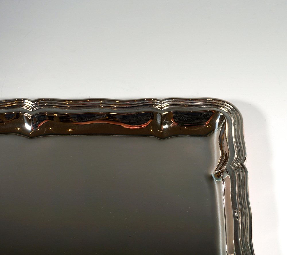 Viennese Art Deco Silver Serving Platter attributed to Jarosinski ...