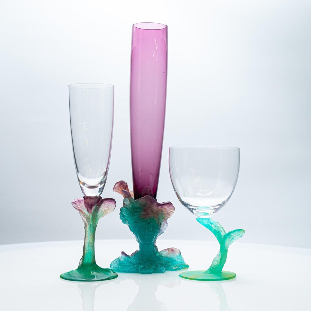 Glass Paste Set from Daum, 1980, Set of 3 for sale at Pamono