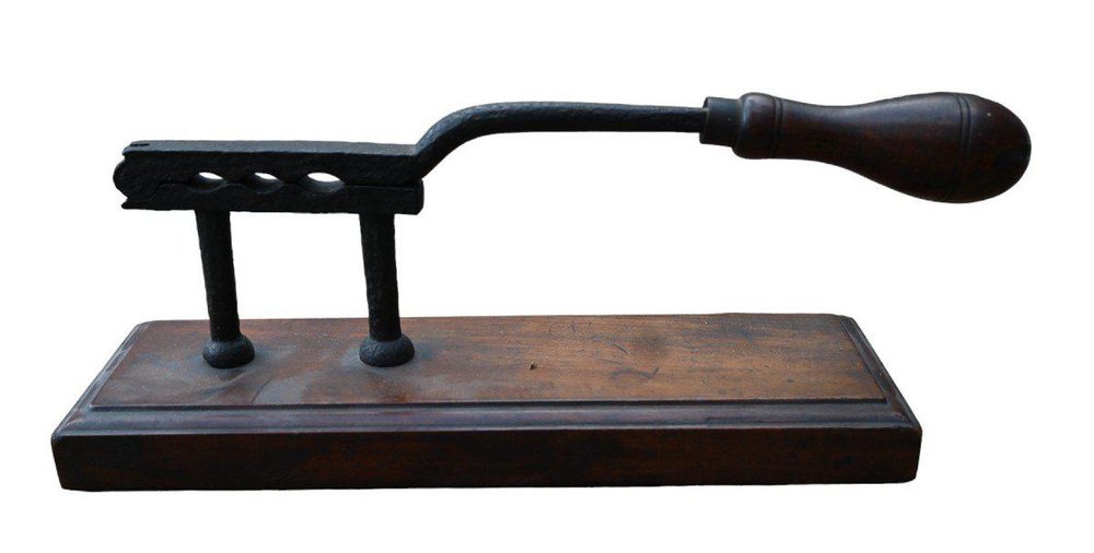 19th Century Wrought Iron Pharmacy Cork Stopper Press for sale at Pamono