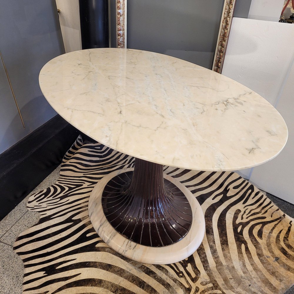 Mid-Century Calacatta Marble Dining Table by Vittorio Dassi, Italy, 1950s for sale at Pamono
