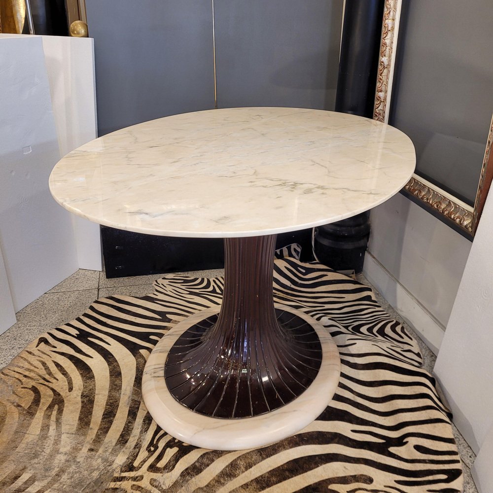 Mid-Century Calacatta Marble Dining Table by Vittorio Dassi, Italy, 1950s for sale at Pamono