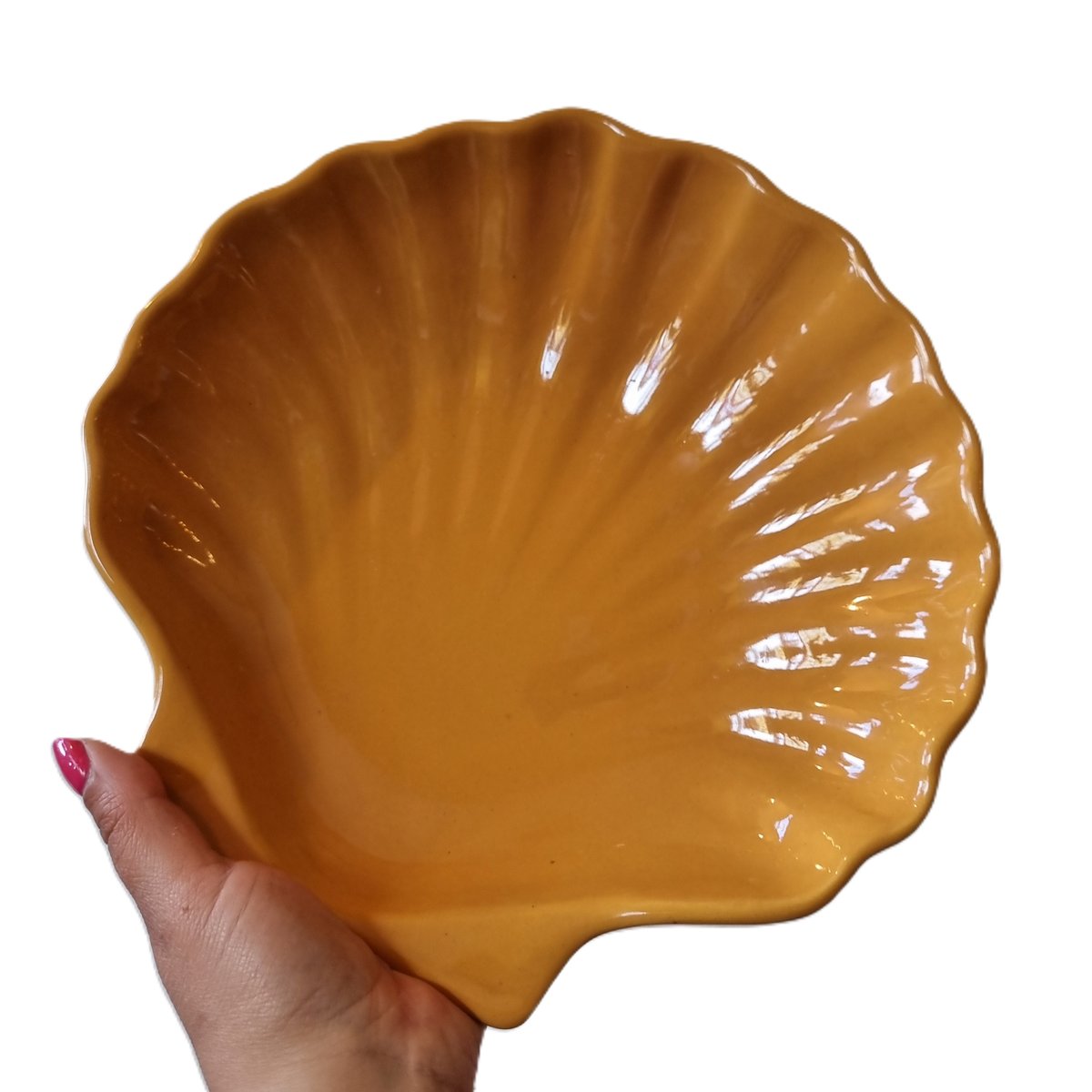 Ceramic Shell Shaped Plate by Emile Henry, 1970s for sale at Pamono
