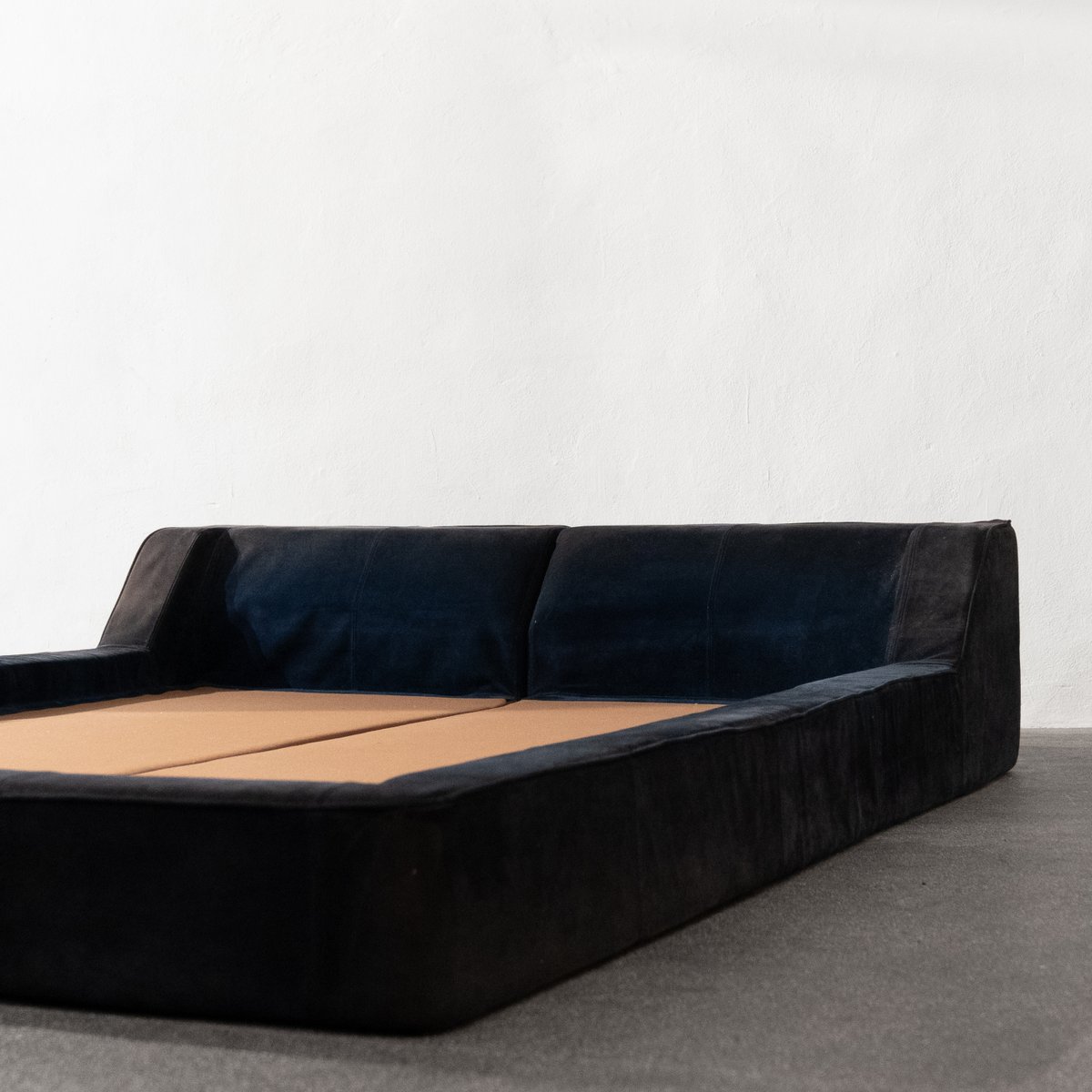Roche Bobois Suede Bed Frame, 1970s for sale at Pamono
