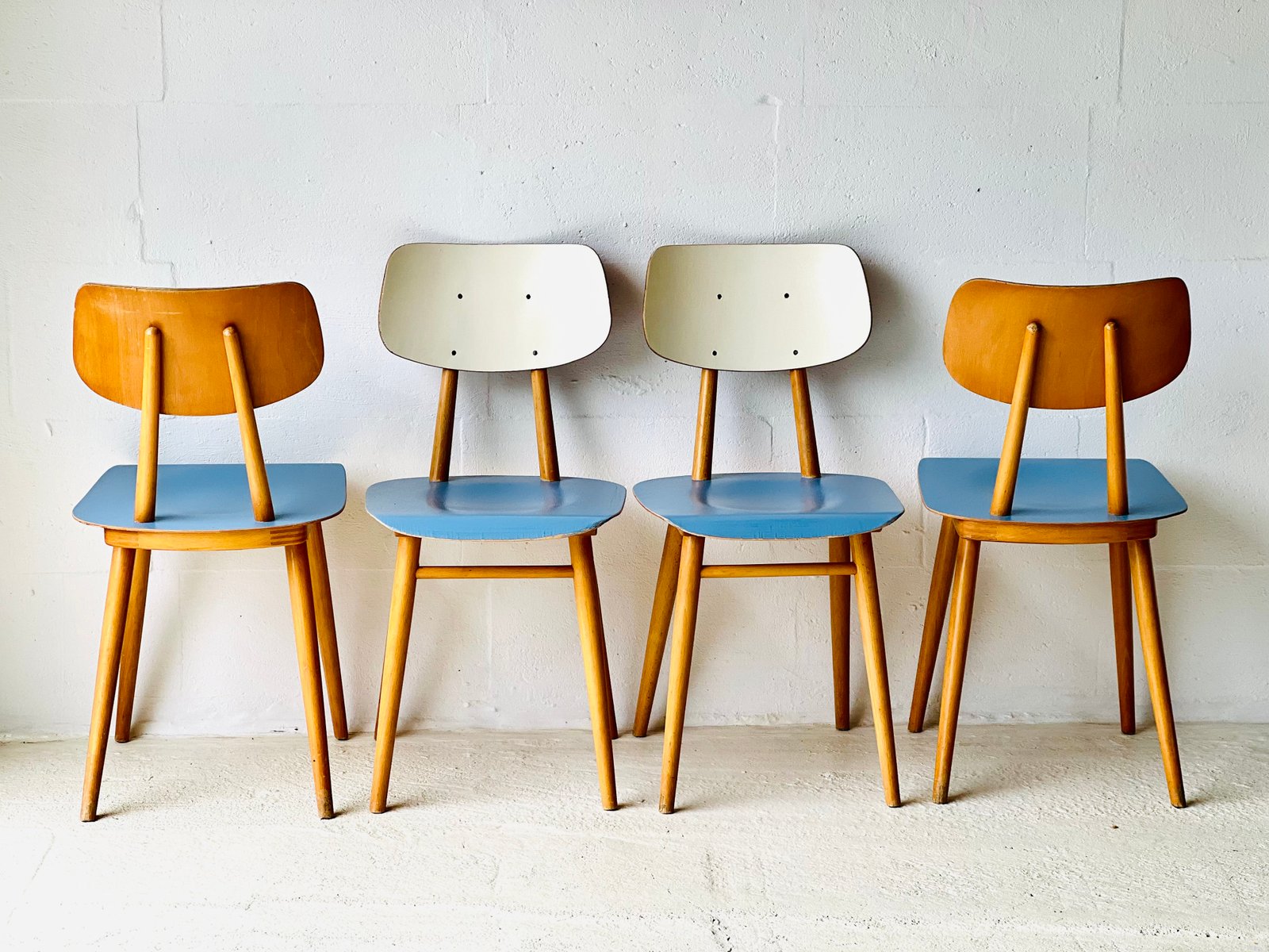 Vintage Kitchen Chairs from Ton, 1960, Set of 4 for sale at Pamono