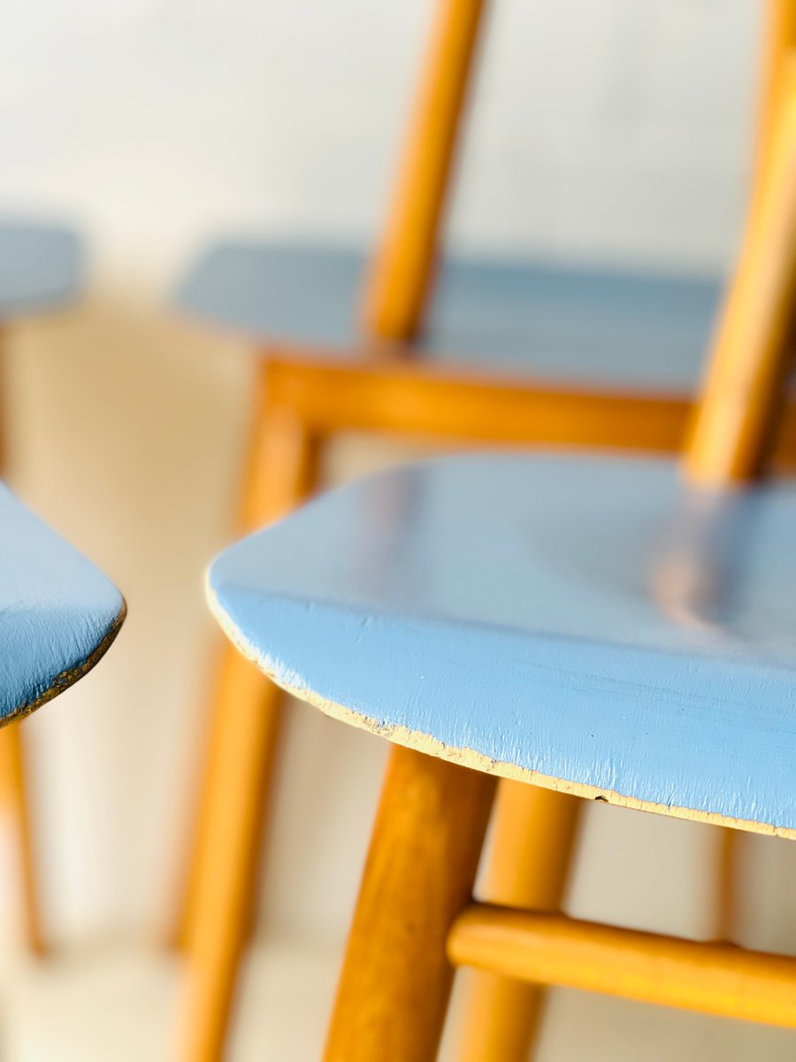 Vintage Kitchen Chairs from Ton, 1960, Set of 4 for sale at Pamono