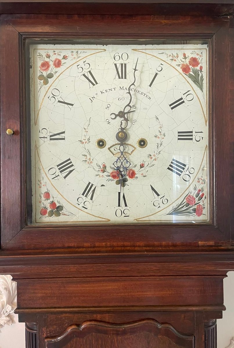 Antique George III Oak Eight Day Longcase Clock, 1800 for sale at Pamono