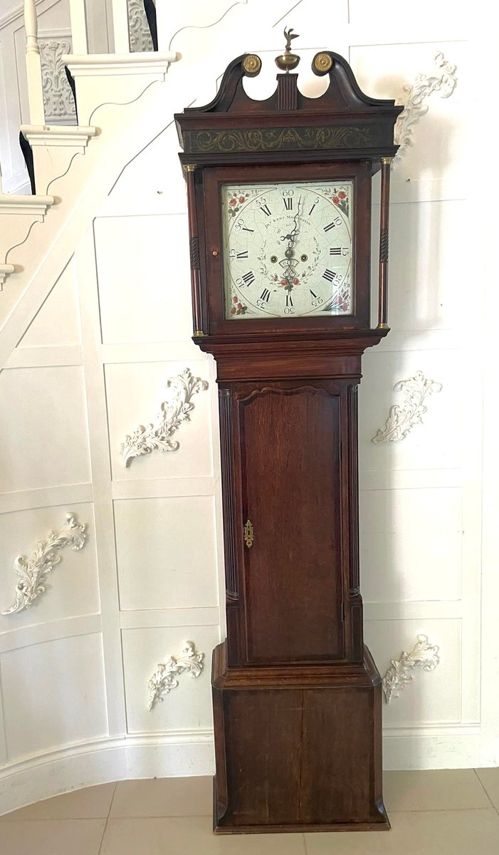 Antique George III Oak Eight Day Longcase Clock, 1800 for sale at Pamono