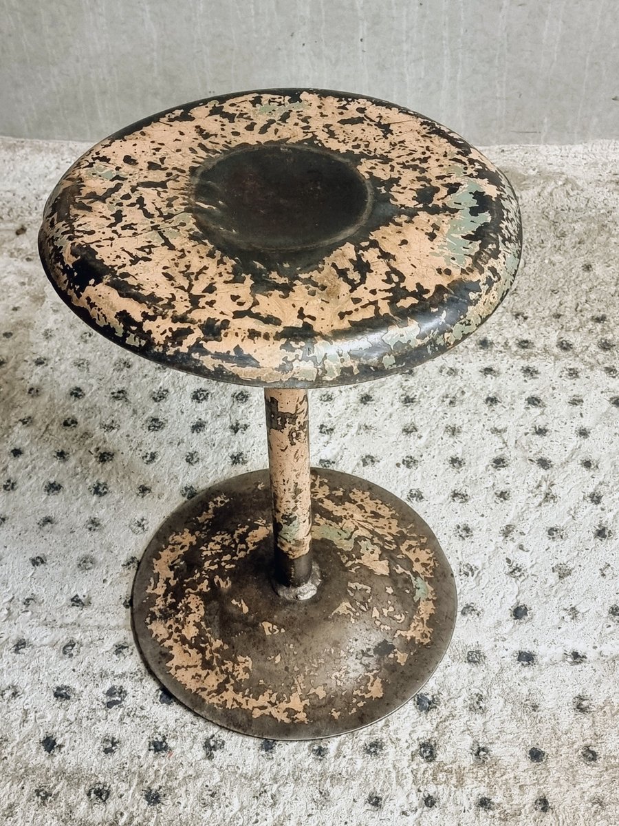 Iron Workshop Stool or Side Table, 1960s for sale at Pamono
