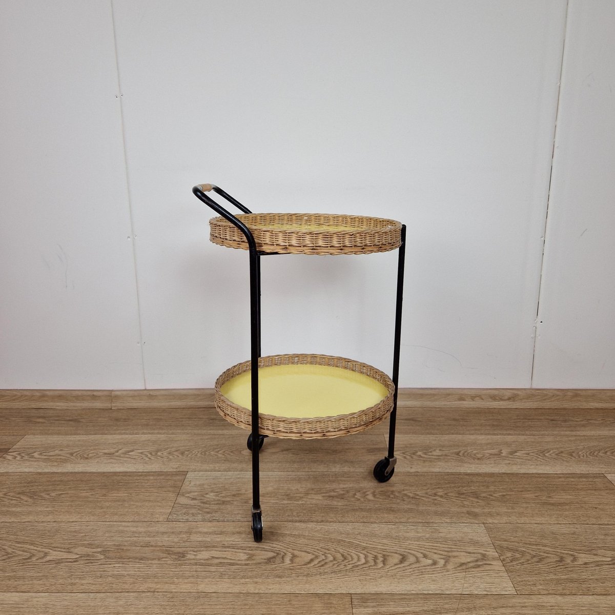 Tripod Tea Trolley with Removable Yellow Trays, Germany, 1960s for sale ...
