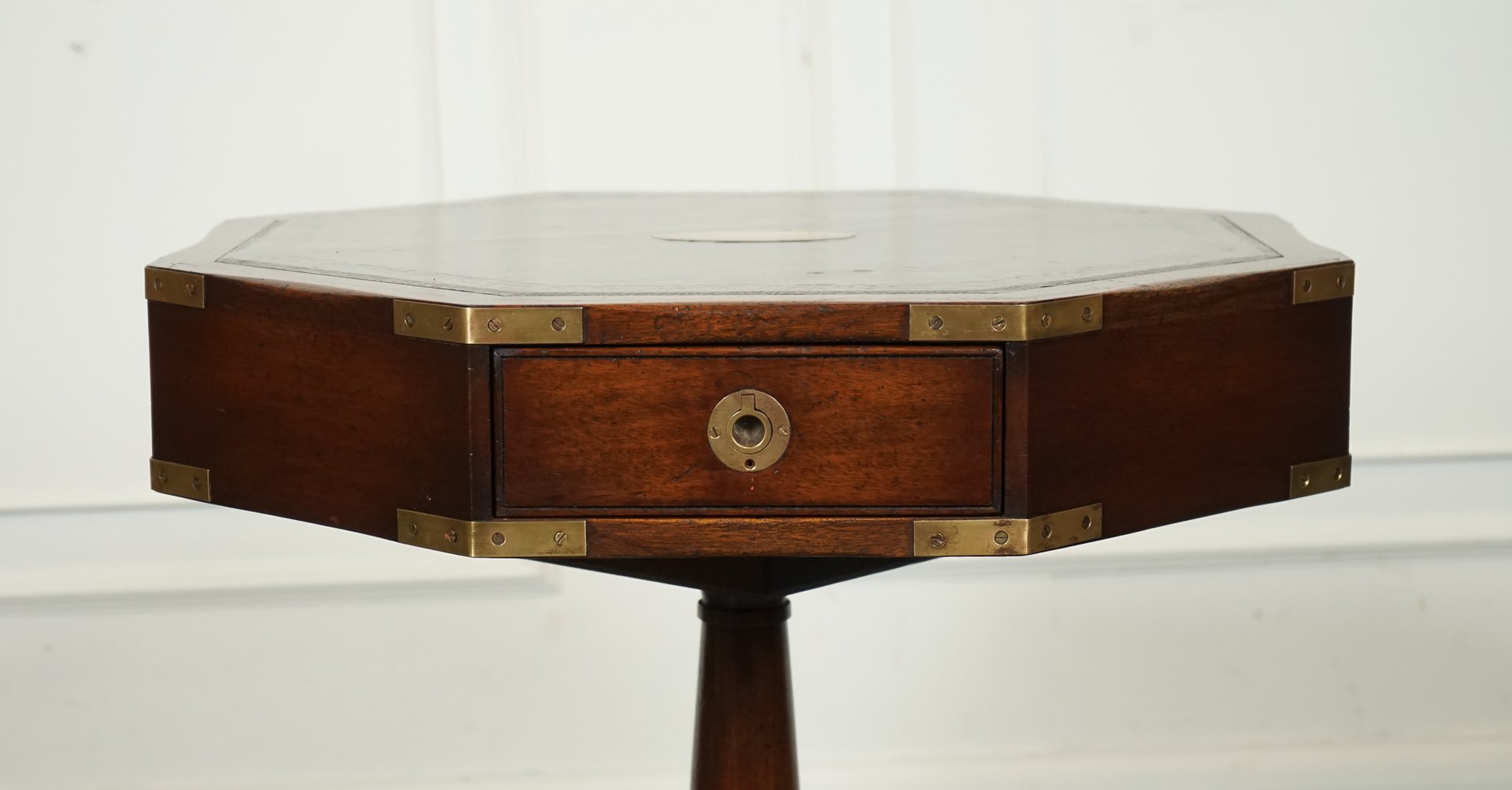 Regency Style Revolving Military Campaign Drum Side Table from Bevan ...