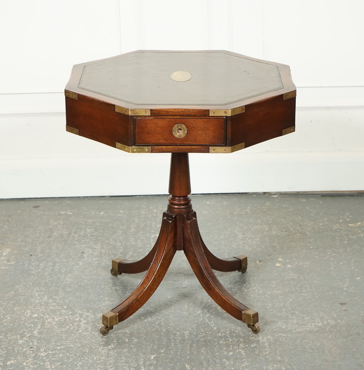 Regency Style Revolving Military Campaign Drum Side Table from Bevan ...