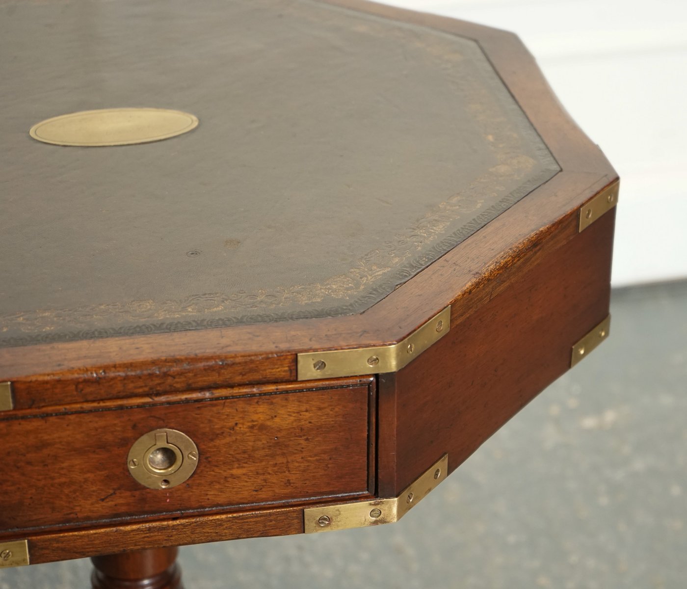 Regency Style Revolving Military Campaign Drum Side Table from Bevan ...