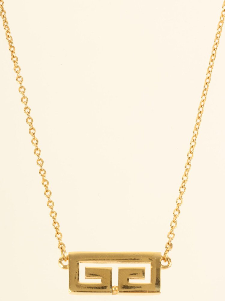 Logo Plate Necklace in Gold from Givenchy for sale at Pamono