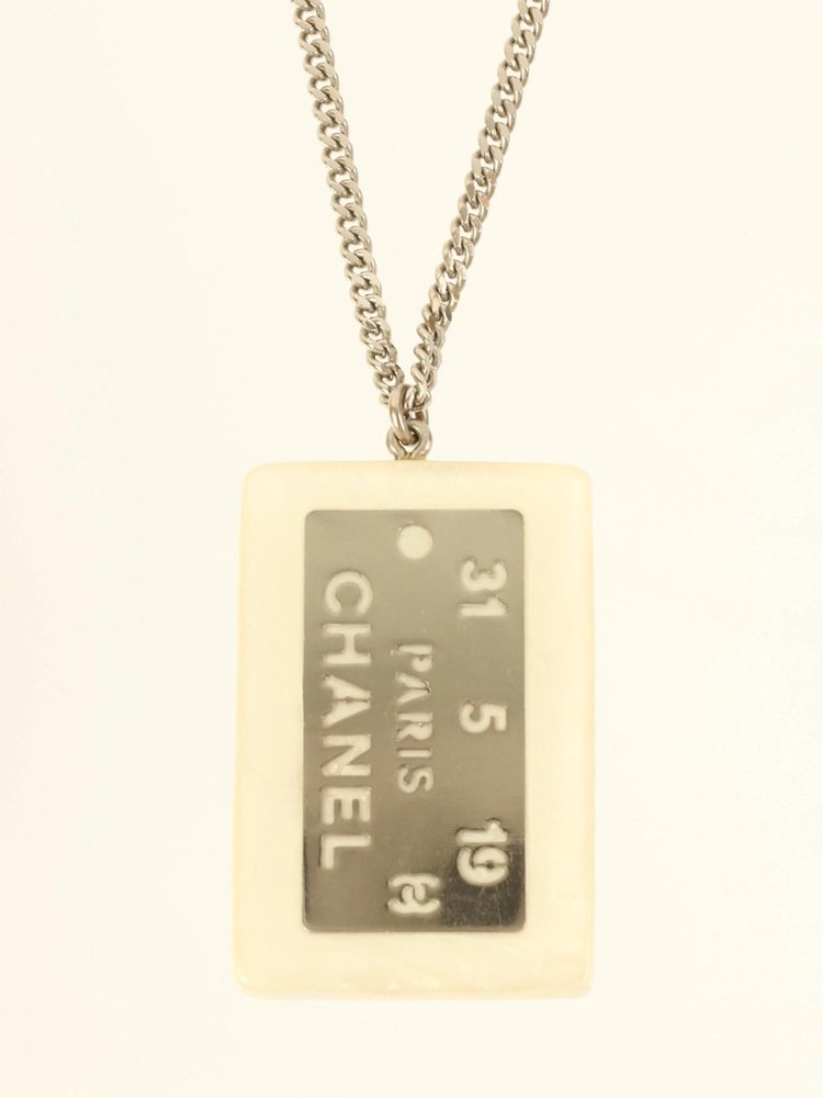 Logo Plate Necklace from Chanel for sale at Pamono