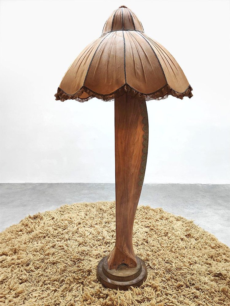 Mid-Century Art-Deco Wooden Airplane Propeller Floor Lamp, 1940s for ...