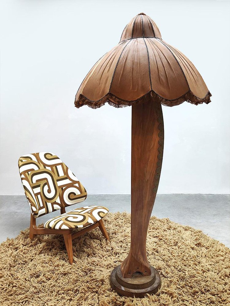 Mid-Century Art-Deco Wooden Airplane Propeller Floor Lamp, 1940s for ...