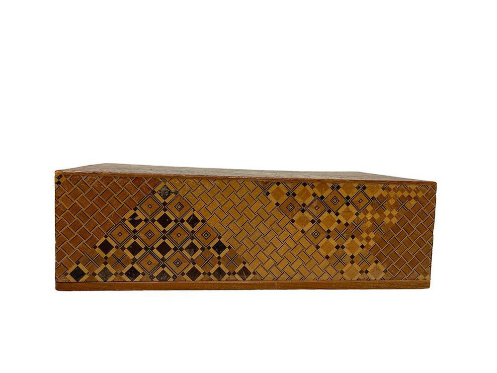 Japanese Kobako Yosegi Zaiku Marquetry Roll-Top Box for sale at Pamono