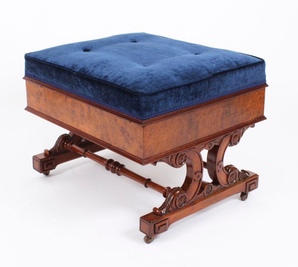 Antique French Empire Stool or Ottoman, 19th Century for sale at Pamono