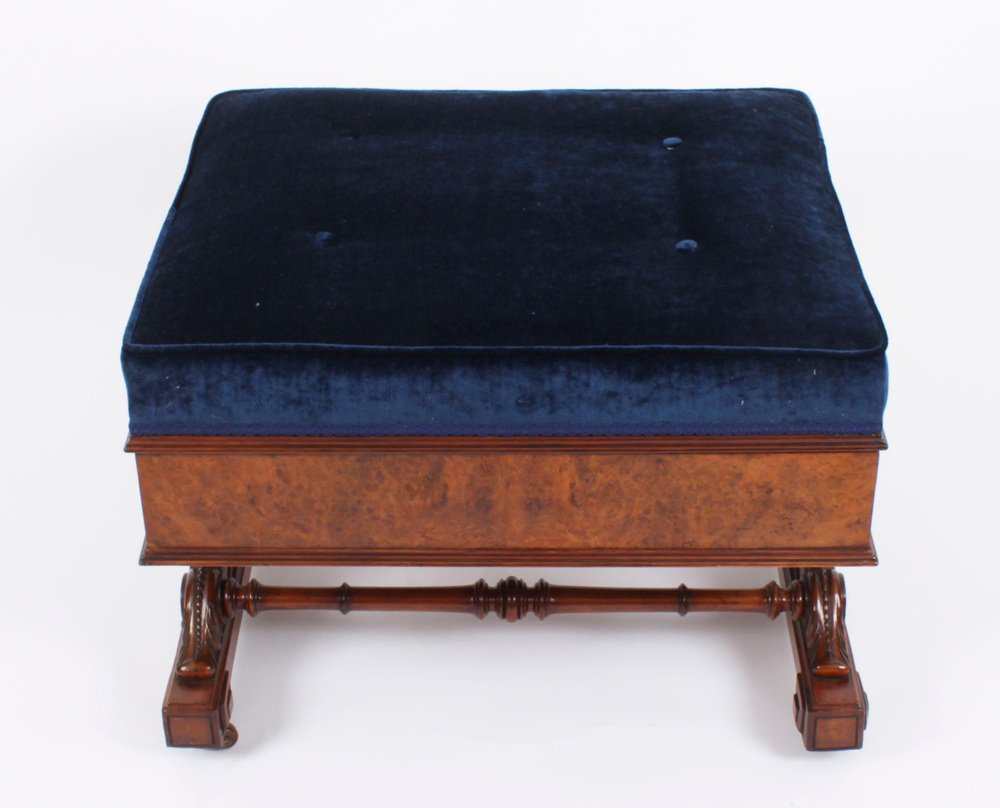Antique French Empire Stool or Ottoman, 19th Century for sale at Pamono
