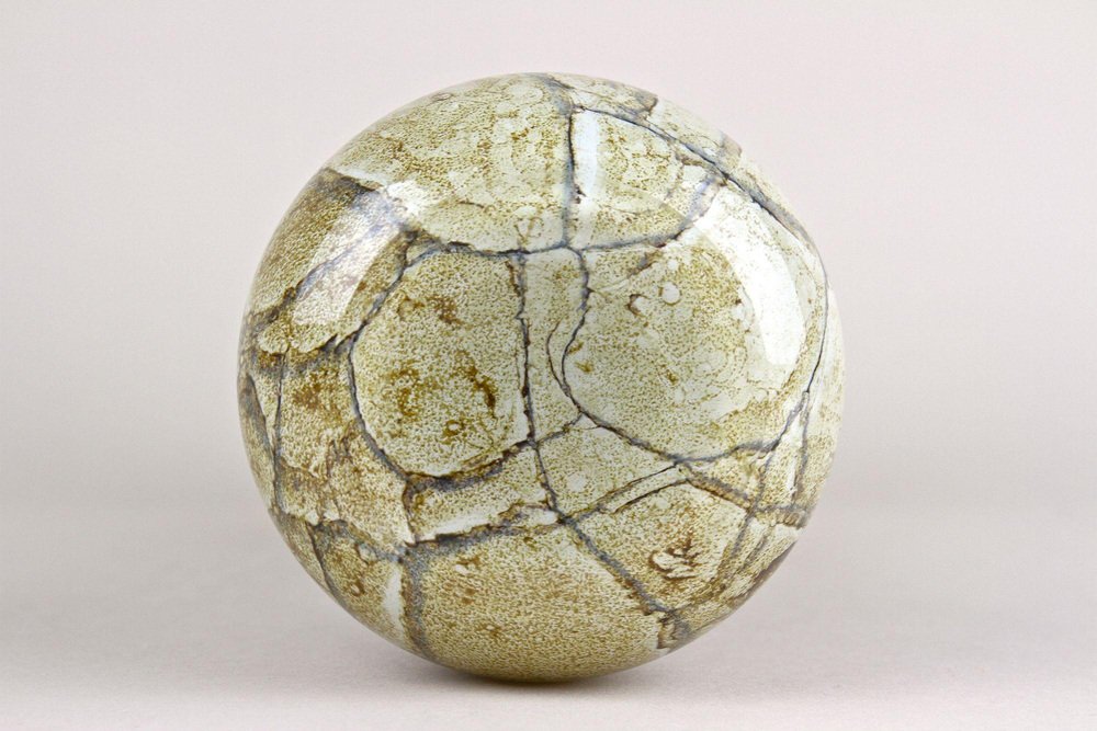 Mid-Century Modern Murano Glass Vase with Blue Glass Thread, Italy ...