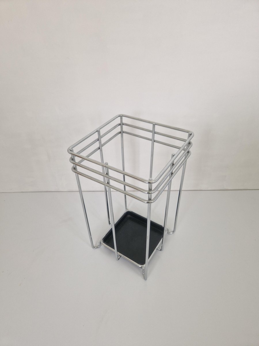 Mid-Century Italian Chrome Umbrella Stand, 1970s for sale at Pamono