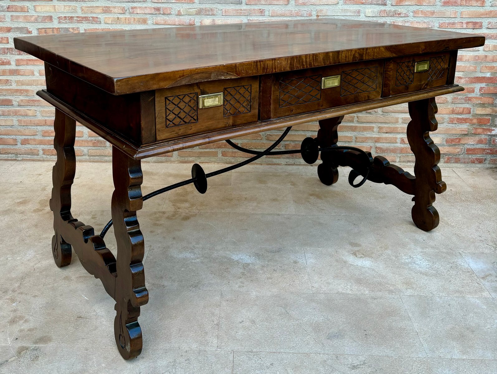 Antique Baroque Spanish Desk Table for sale at Pamono