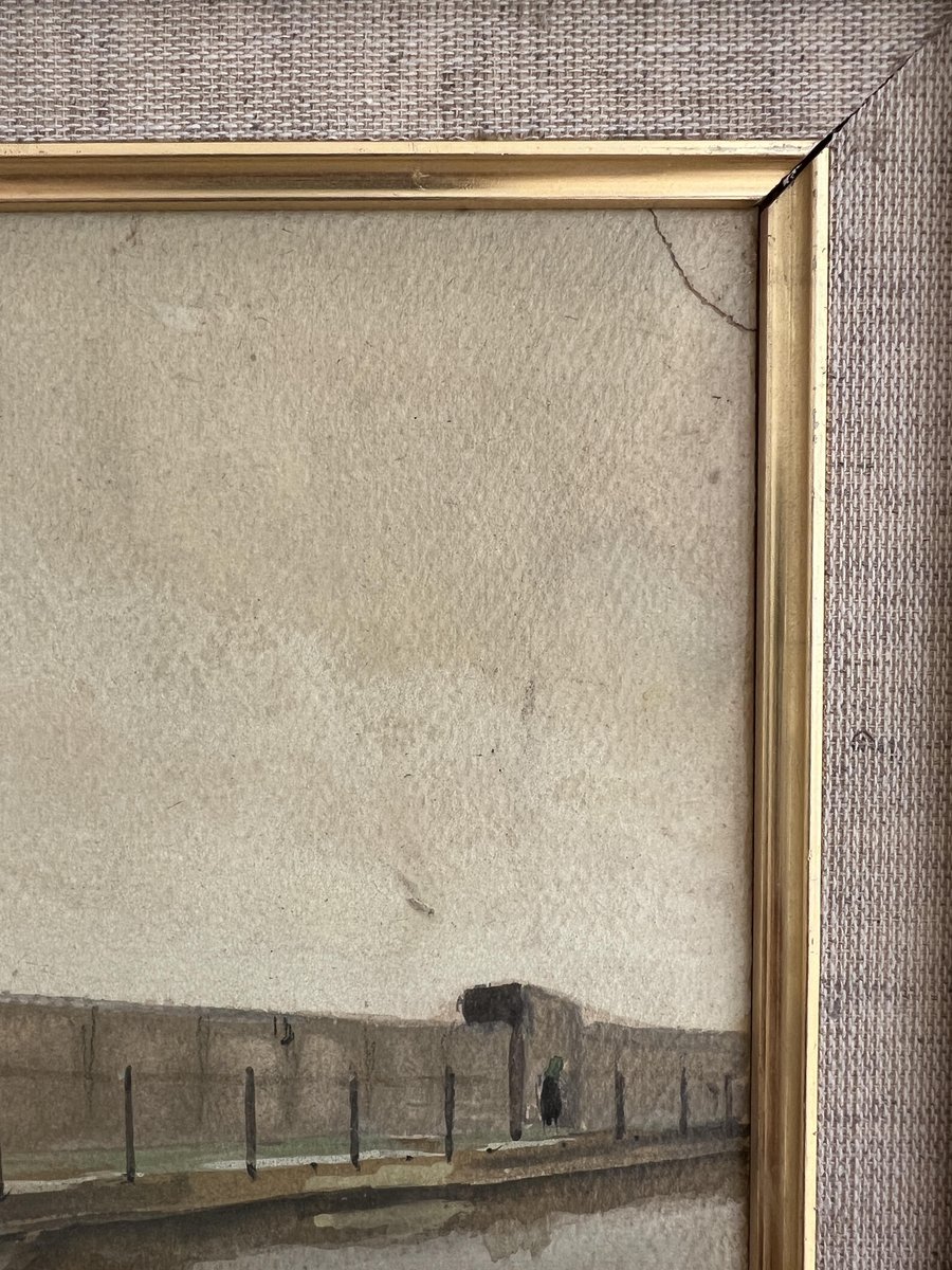 Georges Albert Fustier, Château d'Eau, 1938, Oil on Panel, Framed for ...