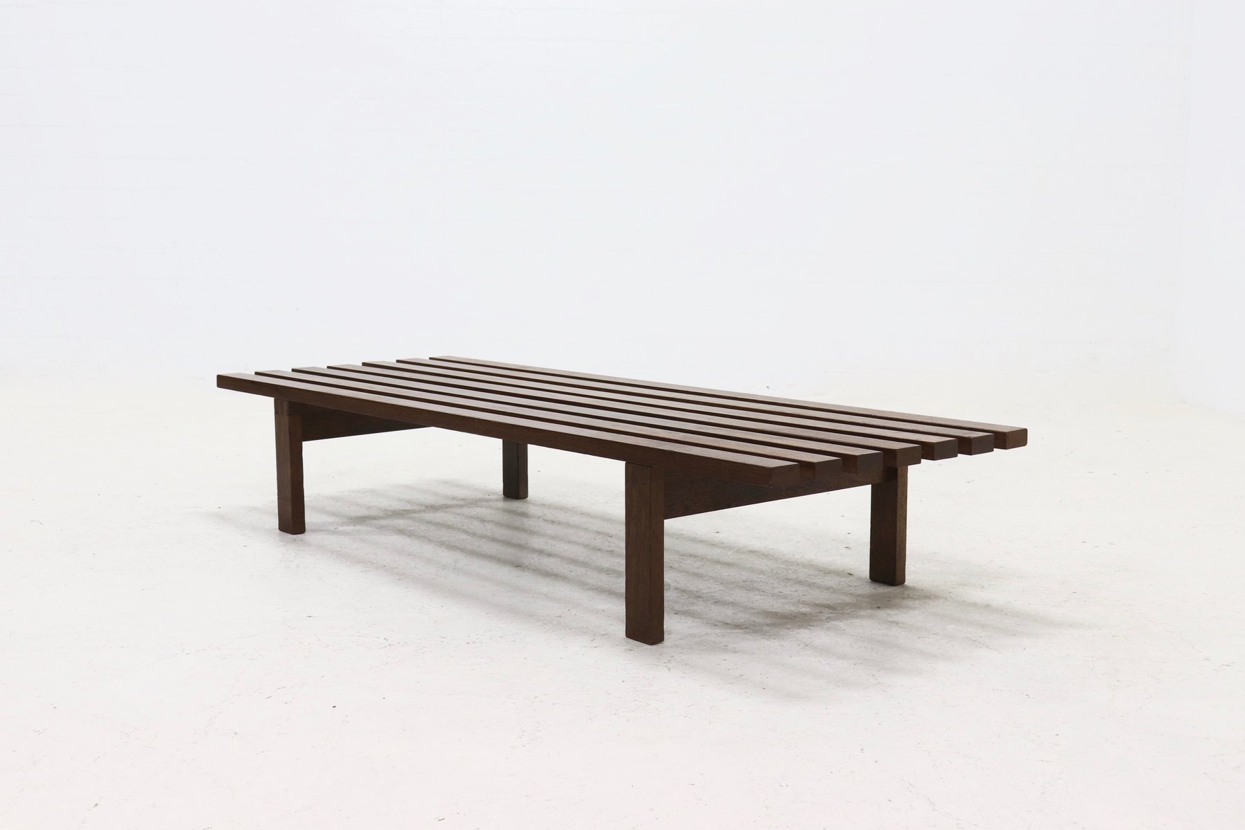 Wenge Slatted Bench by Martin Visser for T Spectrum, 1961 for sale at ...