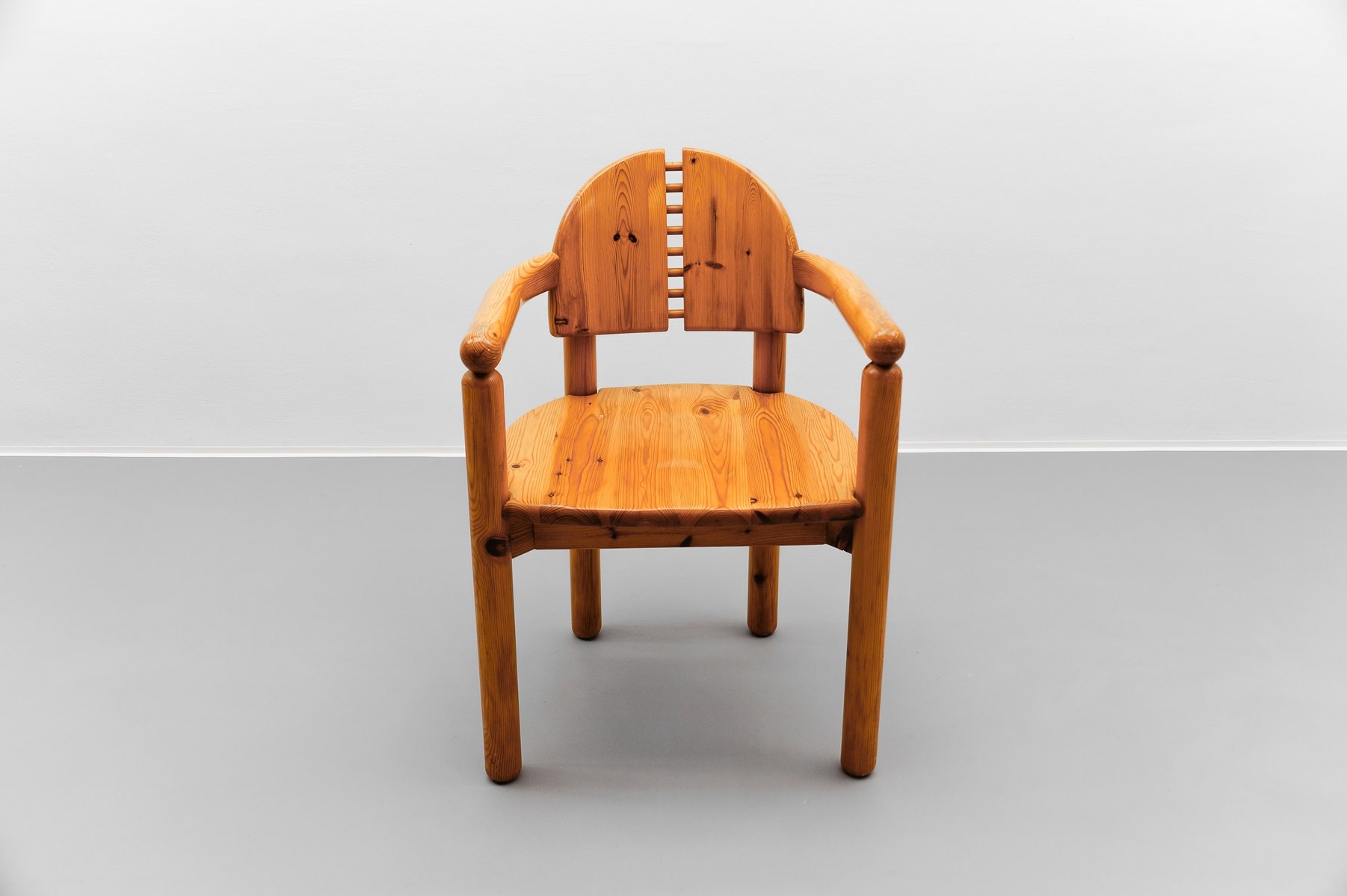 Danish Dining Chairs in Pine with Movable Backs attributed to Rainer ...