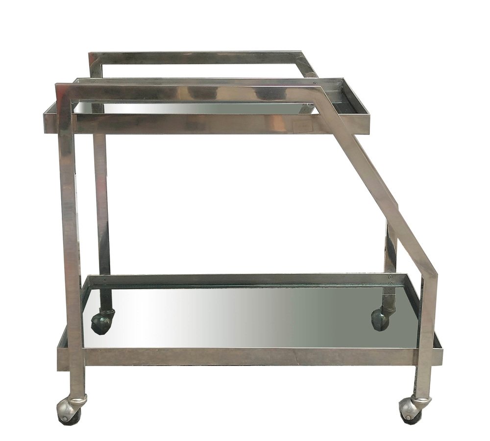 Vit Kelly for Binox Chrome and Glass Trolley, Italy 1970s for sale at ...