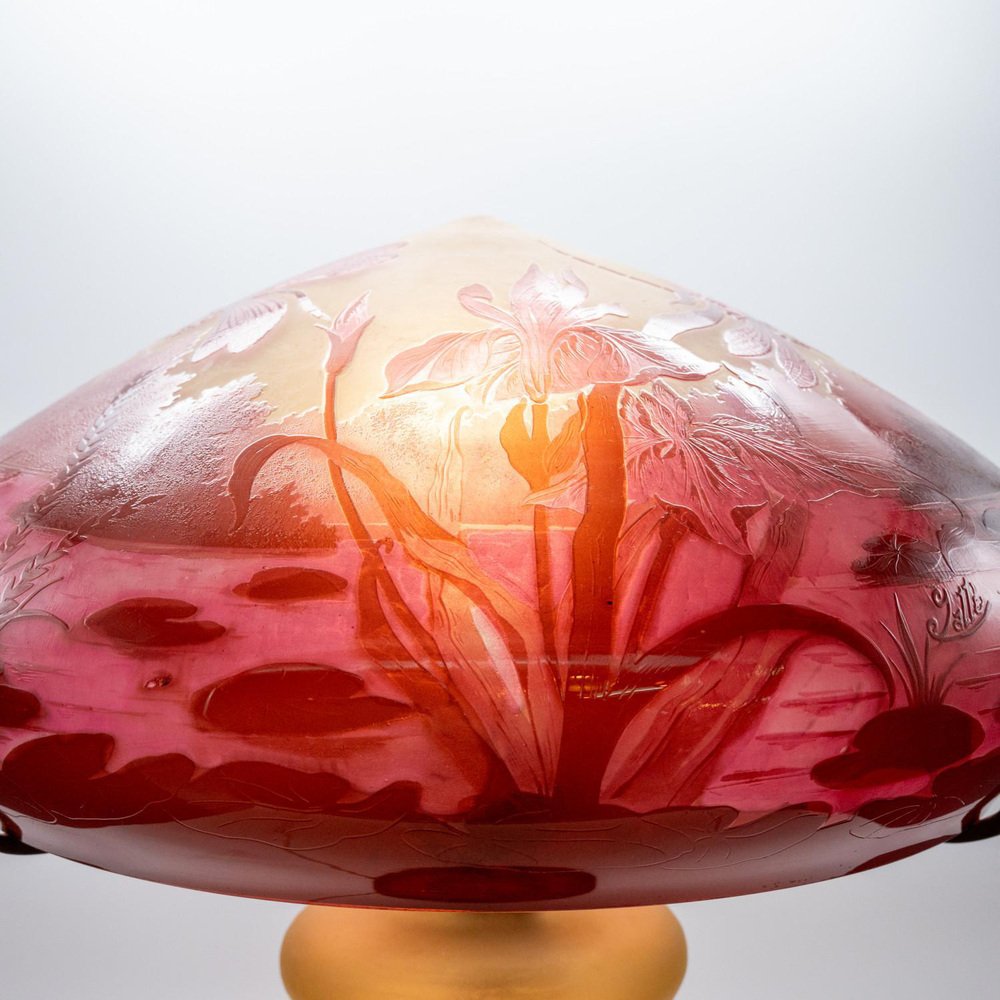 Art Nouveau Glass Paste Mushroom Hand Blown Table Lamp France 1920s For Sale At Pamono