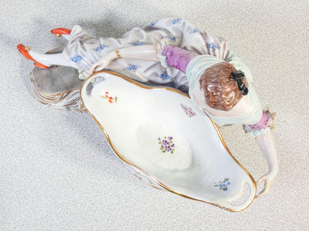 Large Porcelain Salt Shakers, 1800s, Set of 2 for sale at Pamono